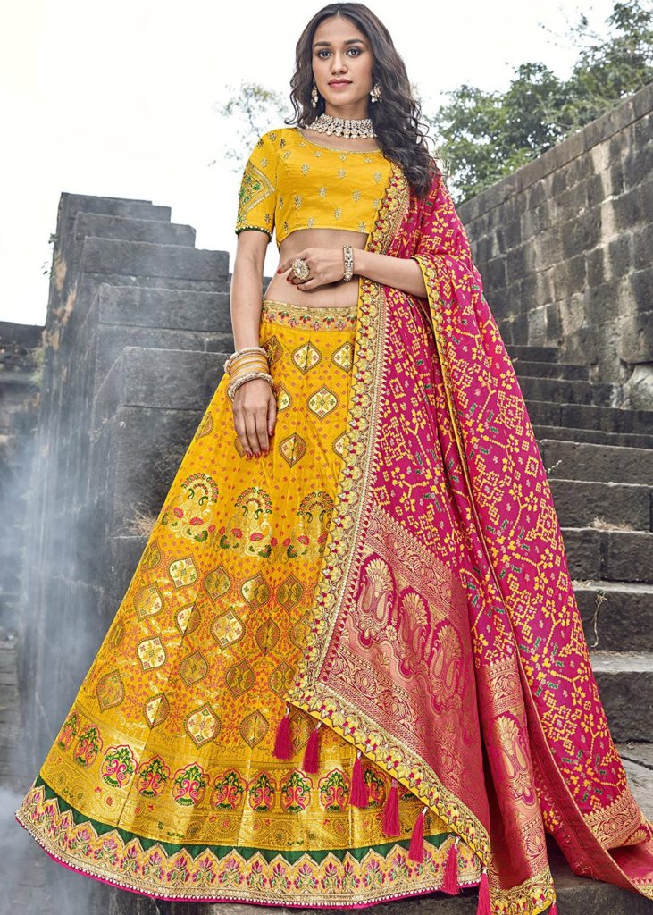 20 Yellow Bridal Lehengas Idea for your Different Wedding Look in 2021