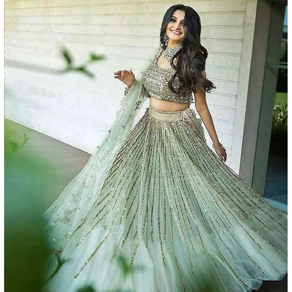 20 Green Bridal Lehengas Ideas for the Brides of 2021 to Look Gorgeous