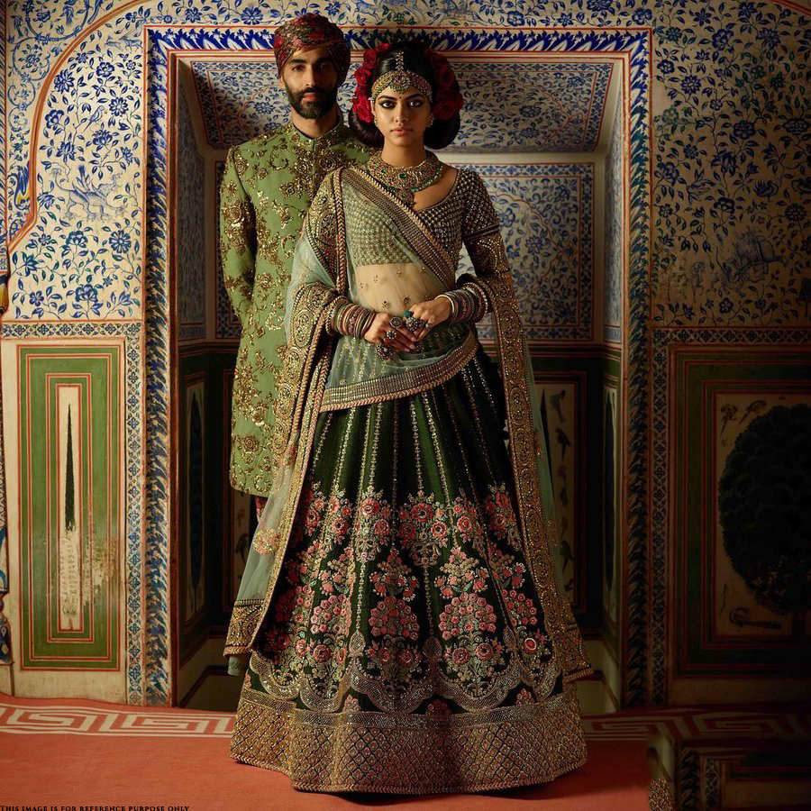 20 Green Bridal Lehengas Ideas for the Brides of 2021 to Look Gorgeous