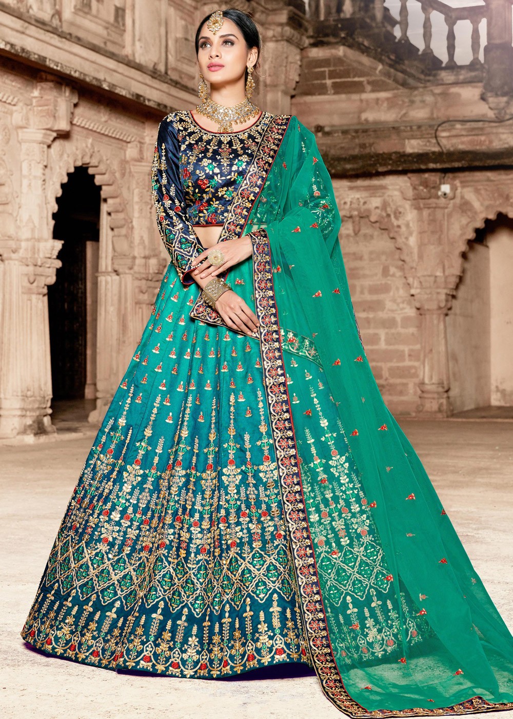 20 Green Bridal Lehengas Ideas for the Brides of 2021 to Look Gorgeous
