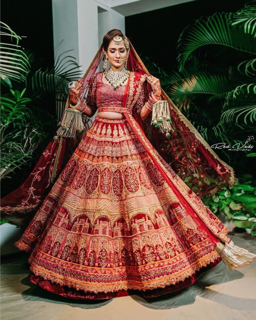 20 Red Wedding Lehenga Designs to Celebrate Dream Wedding In 2021