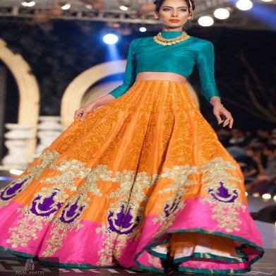 20 Multicoloured Lehenga Designs for a Heavenly Wedding