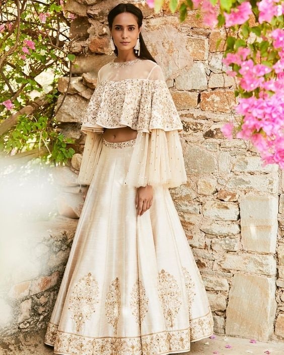 Cape Lehenga Designs that Can Make you Skip Lengthy Dupatta Drapes.