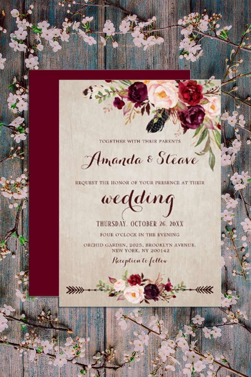 Rustic Wedding Invitations for Soon to-be Married Couples