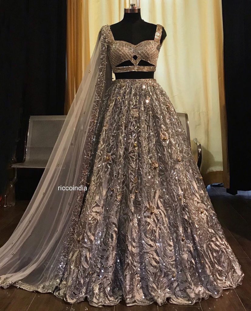 Silver Grey Bridal Lehenga Designs Every Bride Must Watch