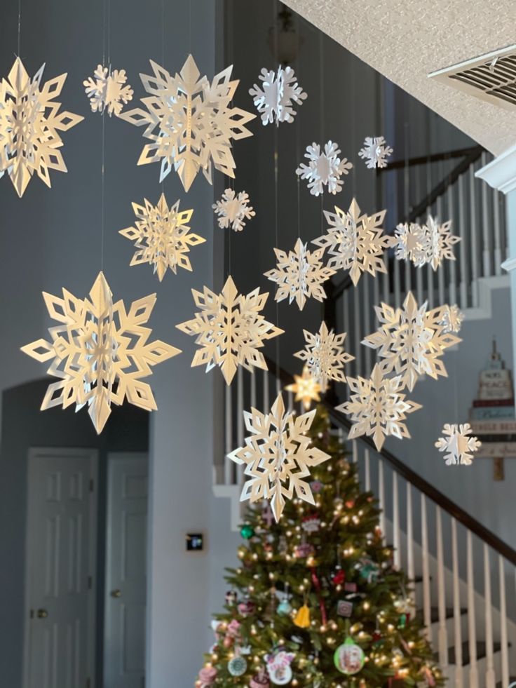 Office Ceiling Christmas Decoration Ideas | Shelly Lighting
